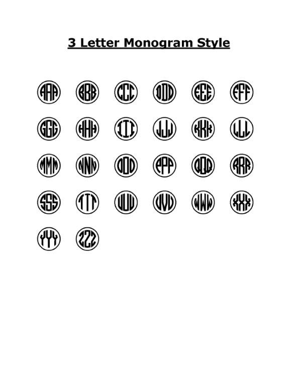 3 Letter Monogram